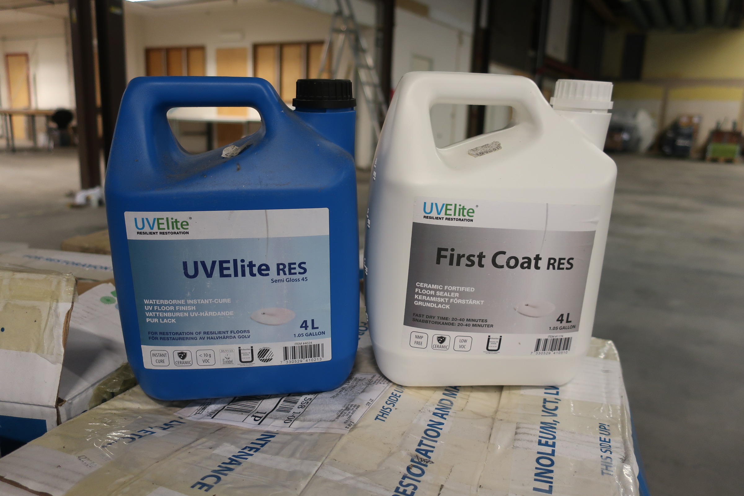 Ultraviolet floor renovation - JELIGHT UV cure 5B + cans with varnish ...