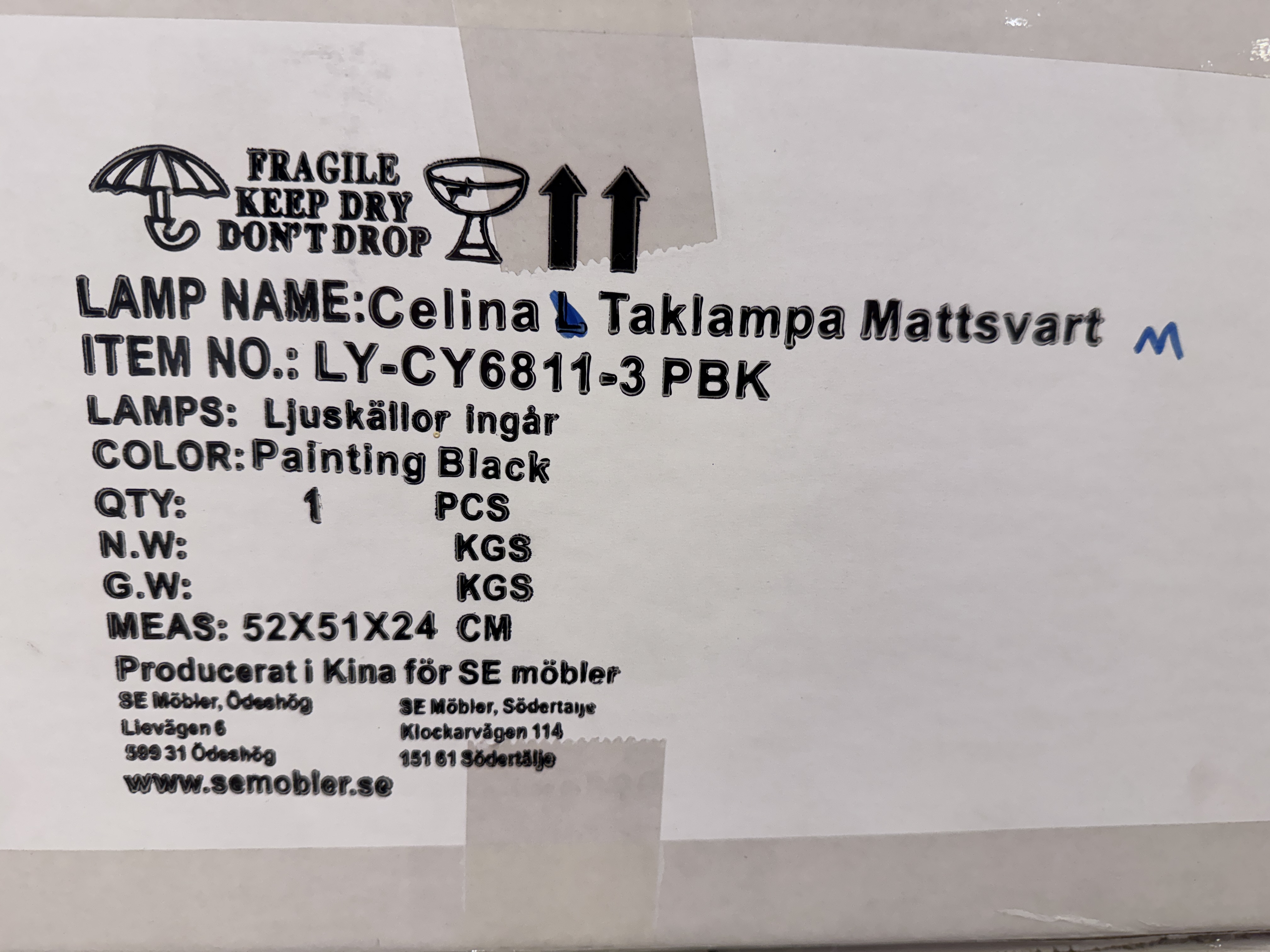 Taklampor i kartong 10st - SE Möbler Celina Mattsvart - Auktioner ...