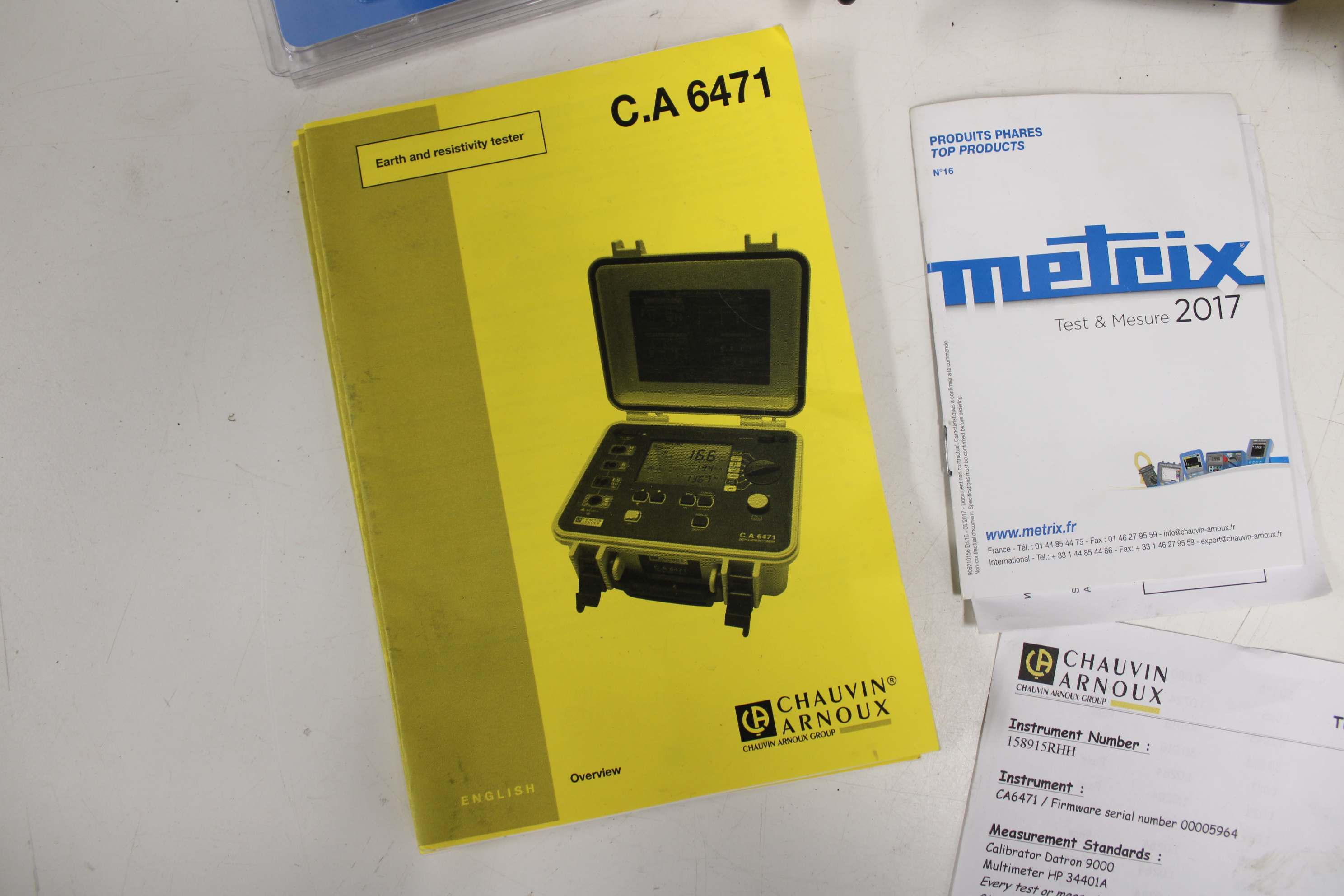 Chauvin Arnoux CA 6471 earthing meter unit with accessories - PS ...