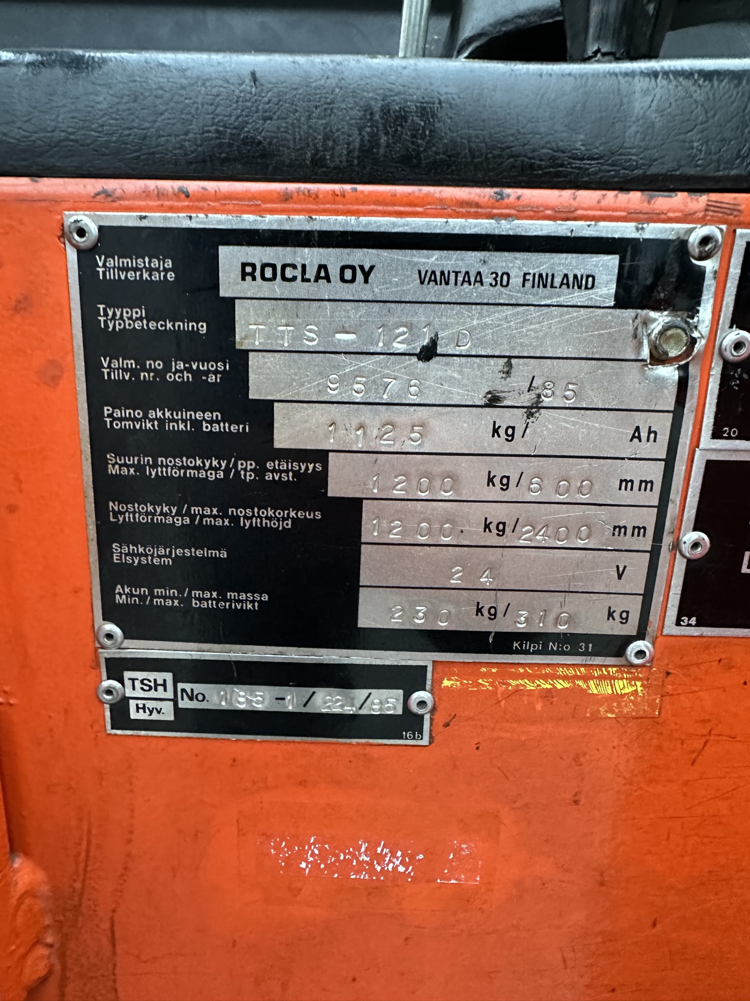 Stacker Rocla TTS-121D, 1985 - PS Auction - We value the future ...