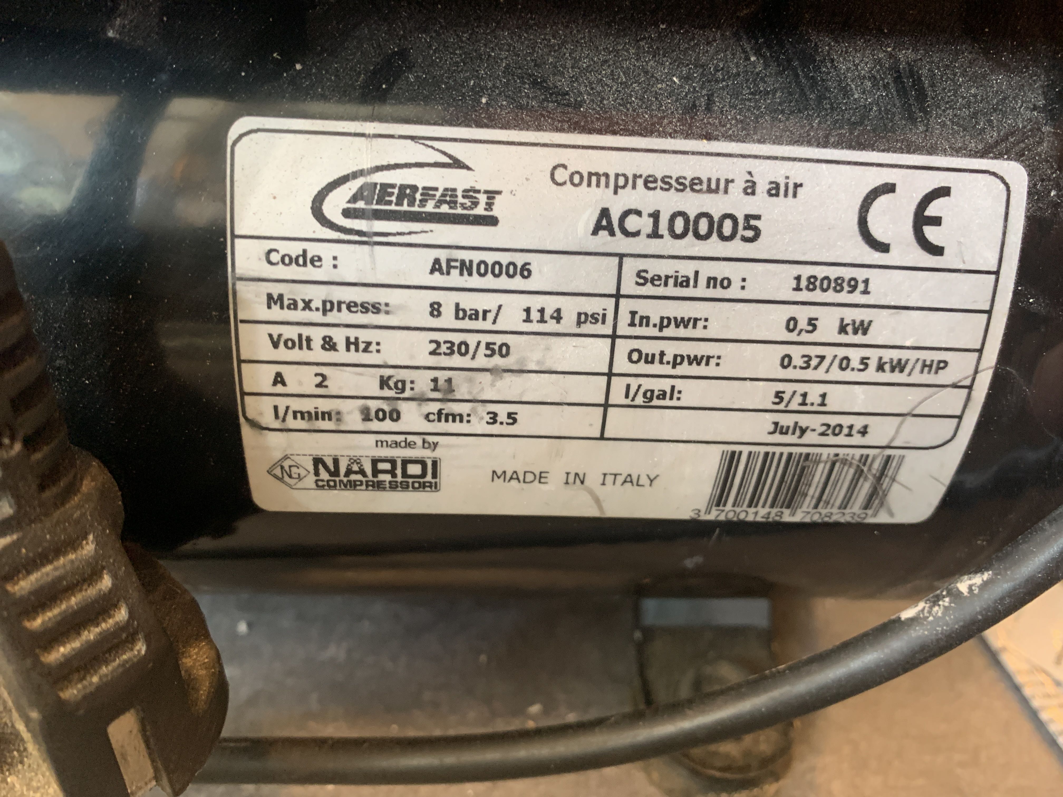 Compressor Aerfast, 8 bar - PS Auction - We value the future - Largest ...