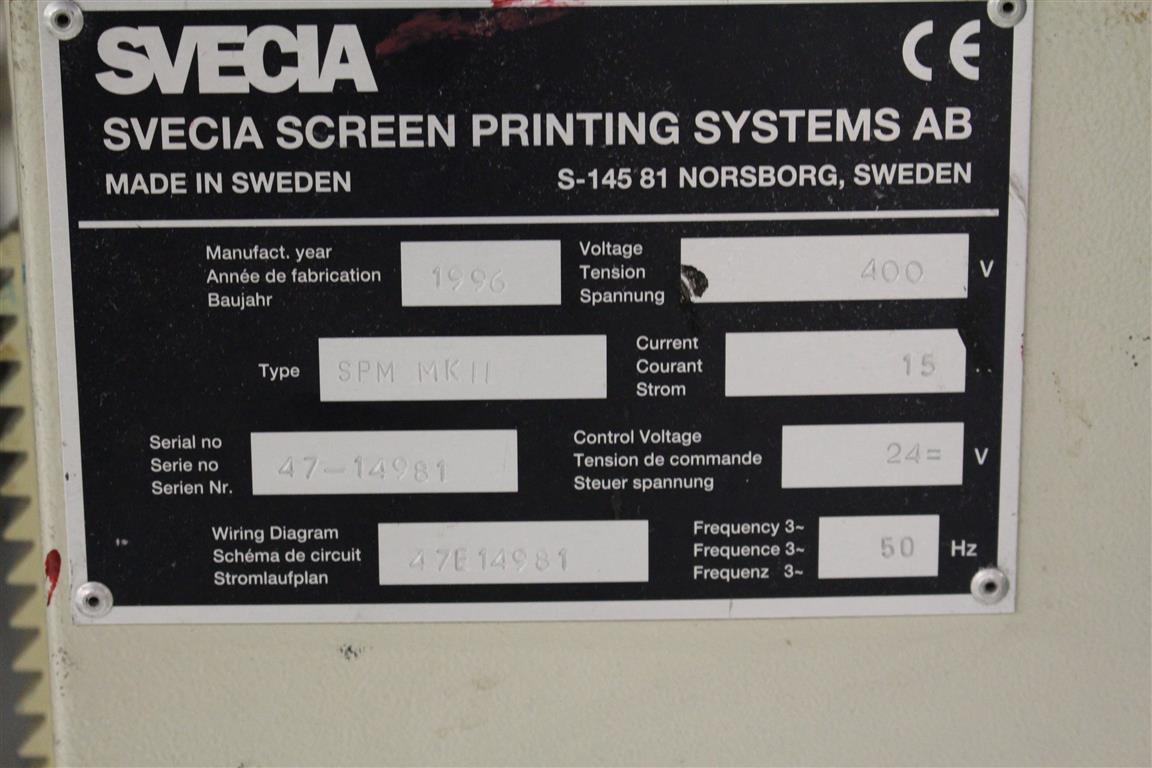 Screen printing line # 1 Svecia Printmaster MK2 - PS Auction - We value ...