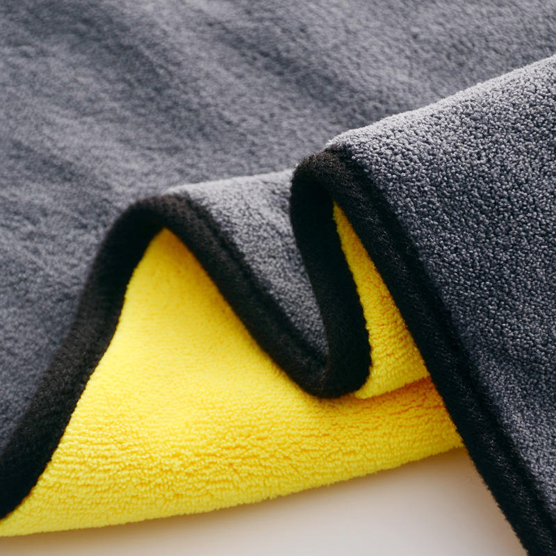 20 pcs Microfiber cloths 40×40 cm 600 GSM – yellow/gray - Free shipping ...