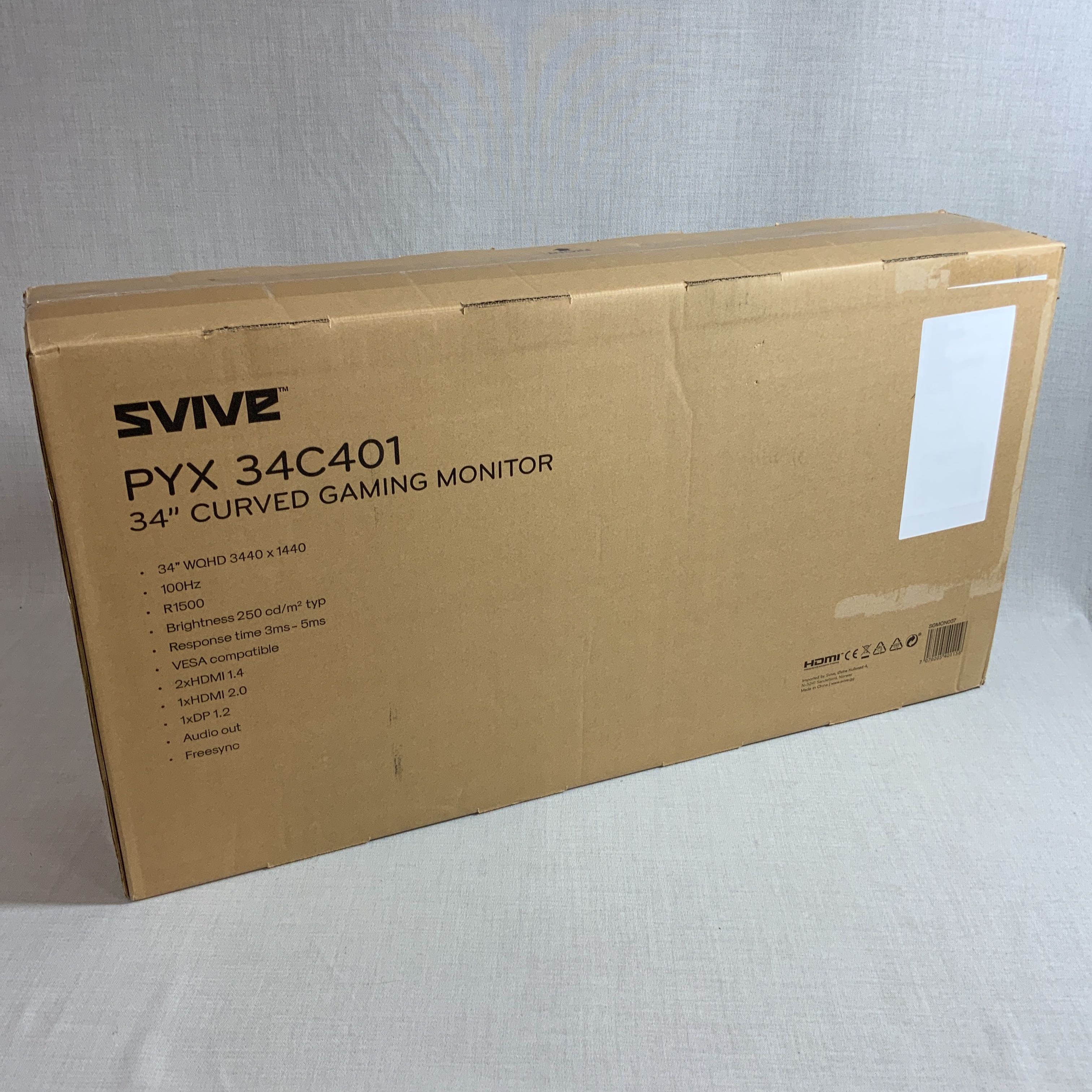 Gaming screen Svive 34 "Curved Pyx 34C401 (1440p, 100Hz, Freesync) - PS ...