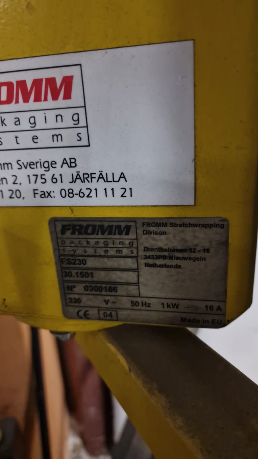 Plastic machine rotation - FROMM FS 230 - PS Auction - We value the ...