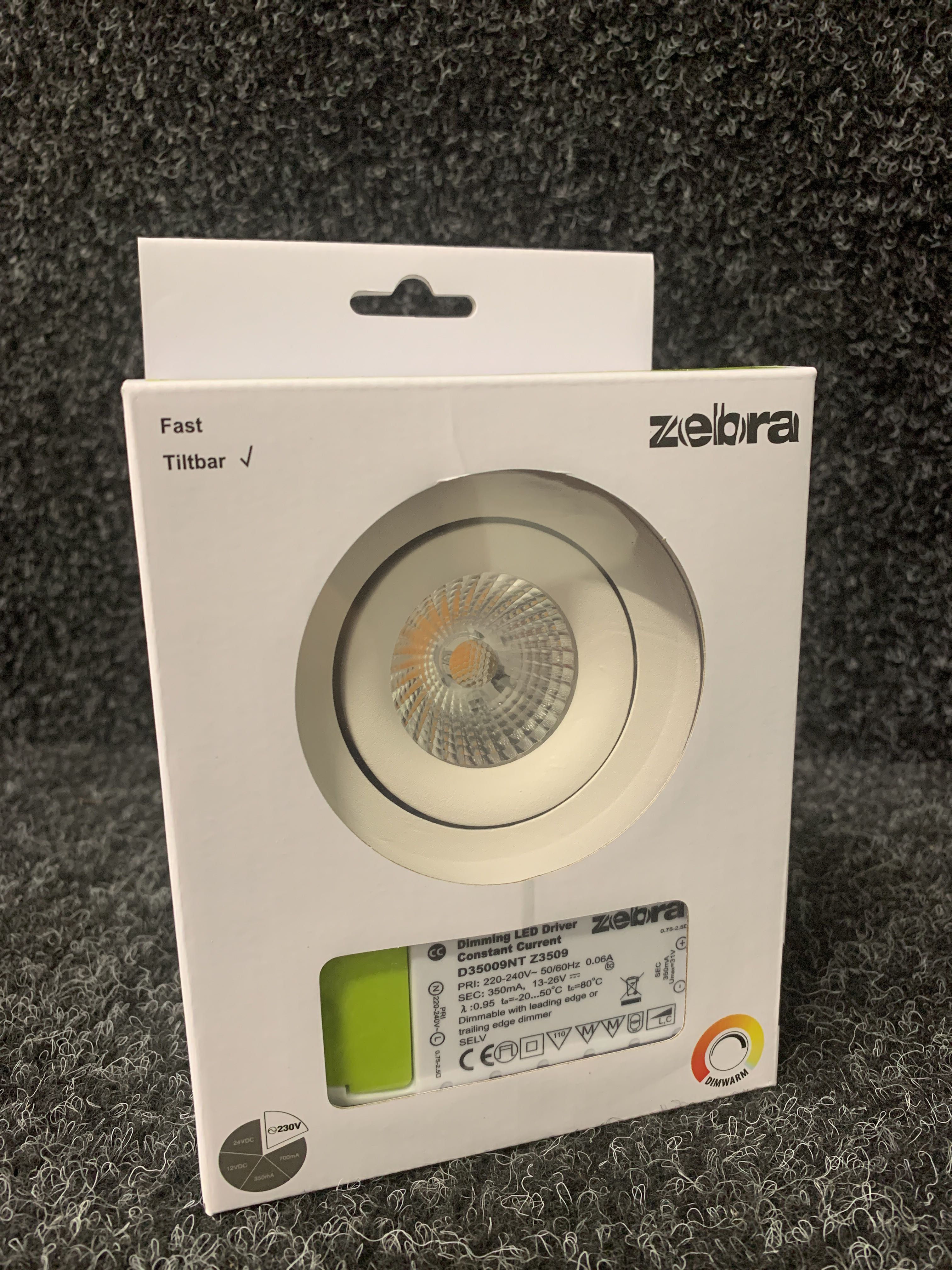 6 st Downlight Light 6W komplett LED, Zebra - Auktioner online ...