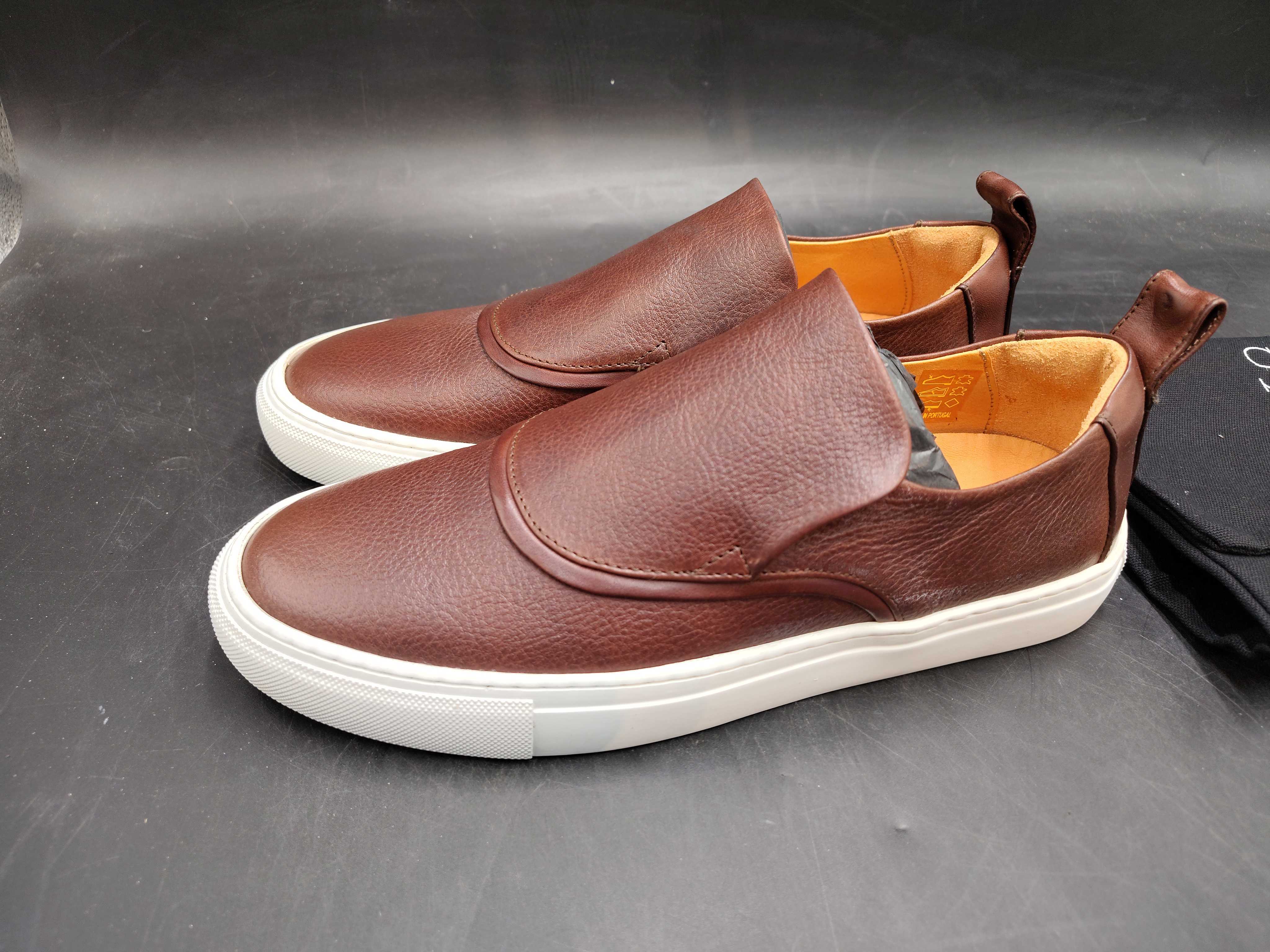Slip-on shoes - Stig Percy, men's, size 42, brown - PS Auction - We ...