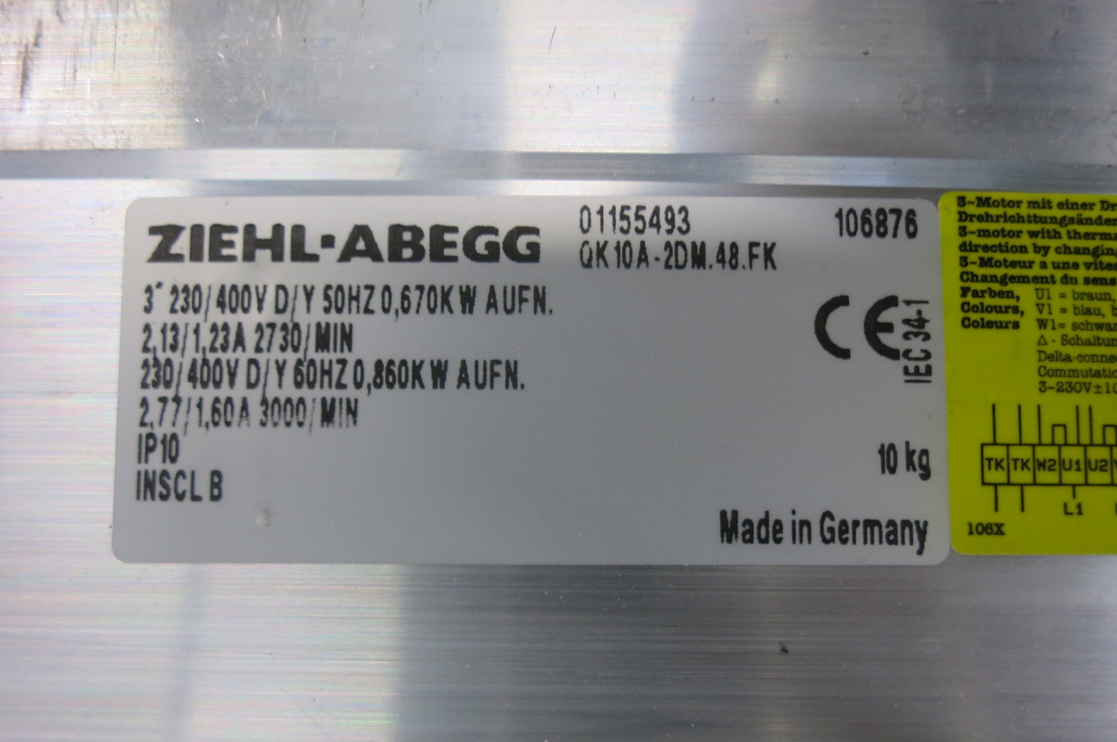 Tvärströmsfläkt Ziehl-Abegg - Auktioner online - Nätauktioner ...