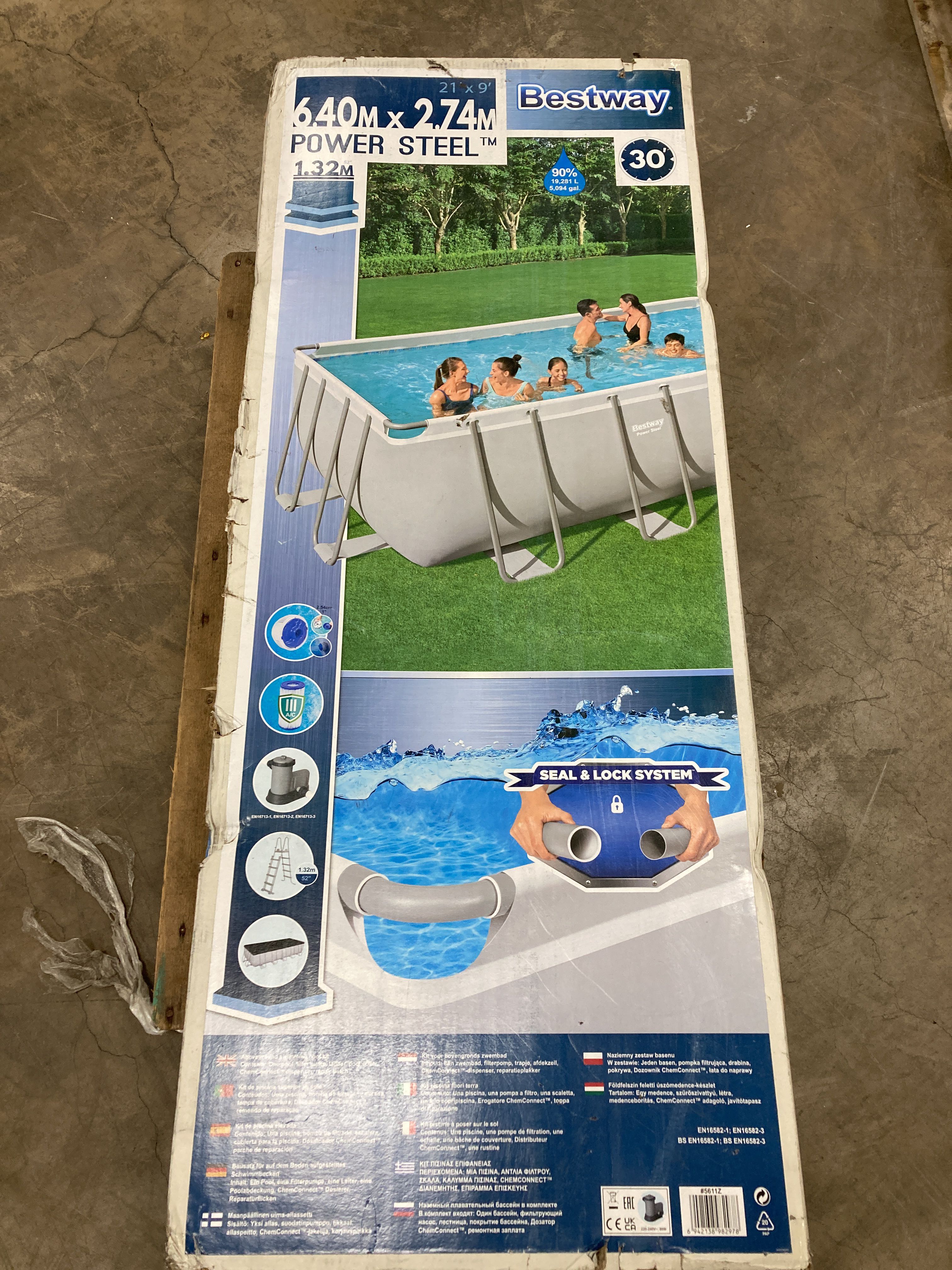 Pool Bestway Rectangular Power Steel 640x274X132Cm - PS Auction - We ...