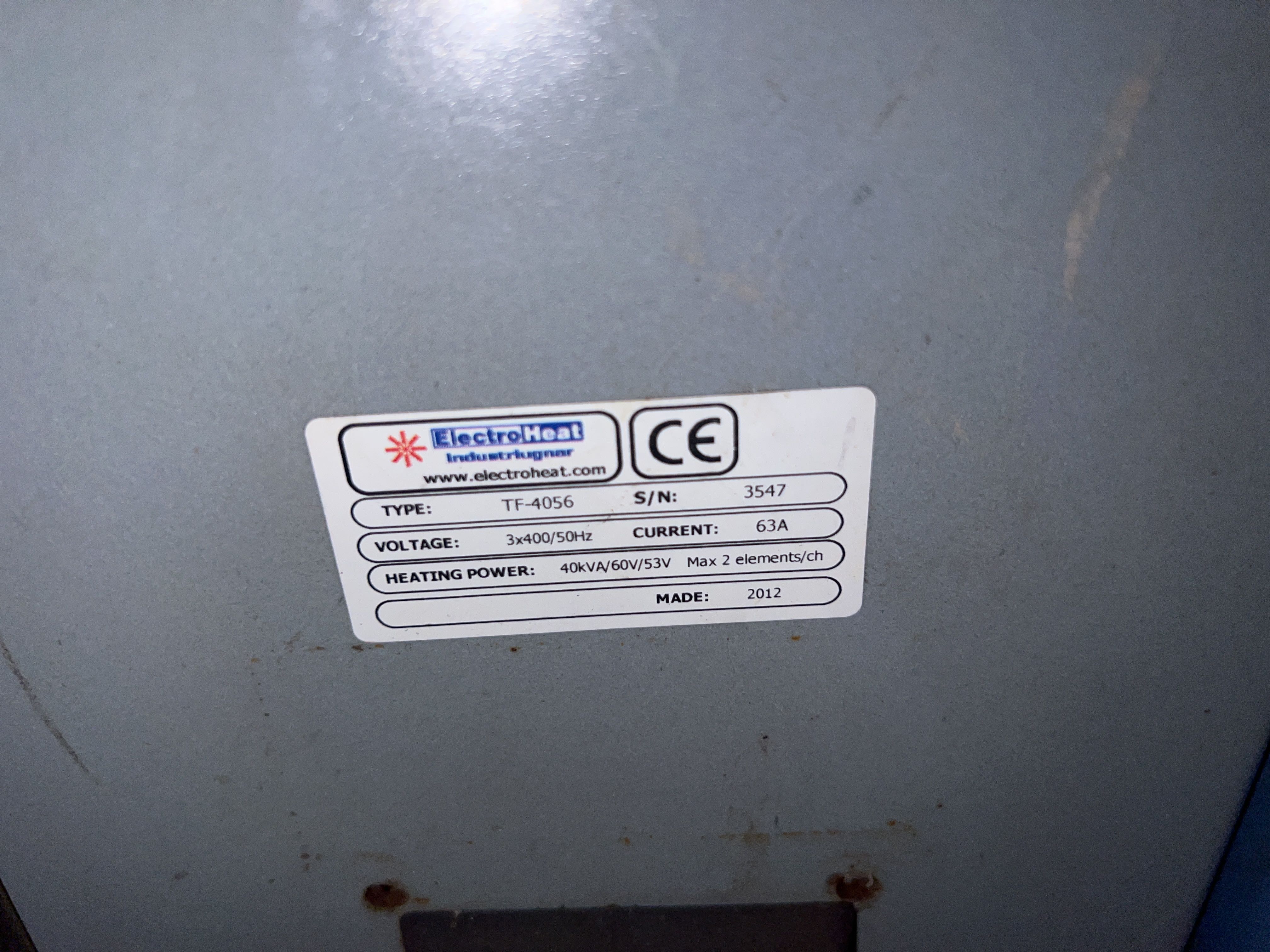 Värmebehandlingsmaskin ElectroHeat TF-4056 - Auktioner online - Nätauktioner & Konkursauktioner ...