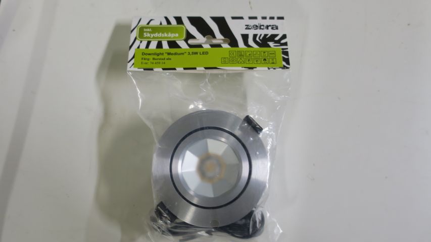 20st Zebra Downlight "Medium" LED 3,5W Borstat alu - PS Auction - We ...