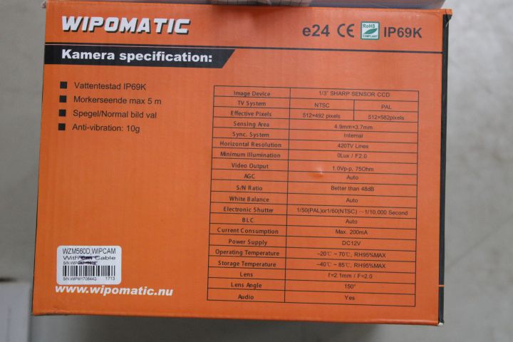 New Wipomatic 5.6 inch WZM560D rear camera - PS Auction - We value the ...