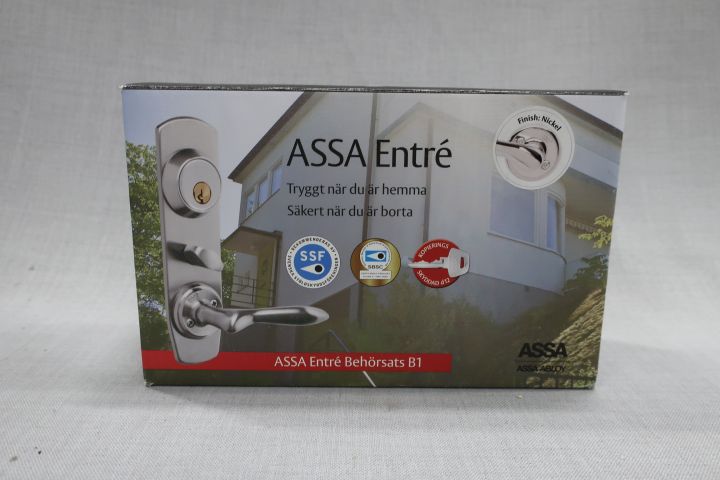 Dörrlåspaket Assa Abloy Entré behörssats B1 ( Nickel ) - Auktioner online - Nätauktioner ...