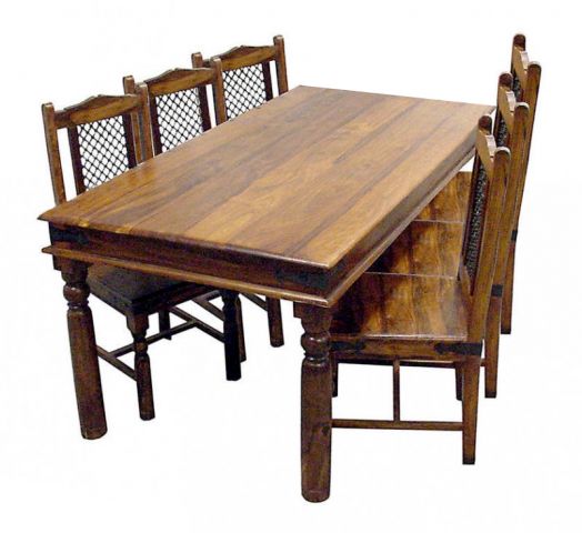 Handmade dining set with table and 6 chairs - PS Auction - We value the ...