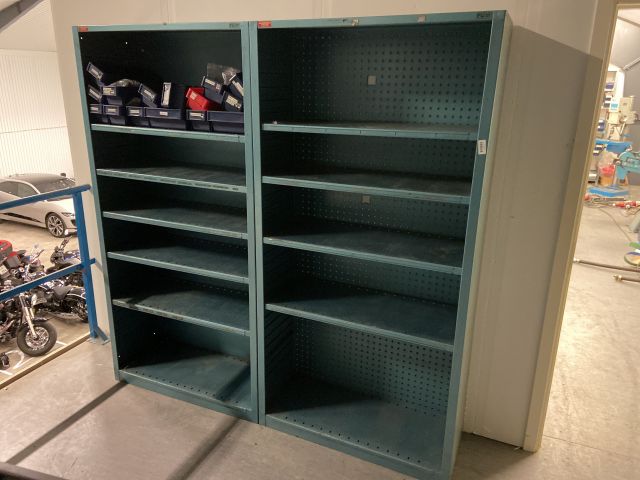 Sheet metal shelves SHS Steel fittings with various contents - PS ...