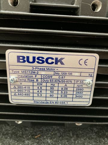 Electric motor Busck MS112M-2 B5 4.6kW - PS Auction - We value the ...