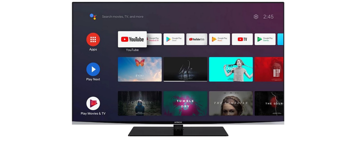 65" Ultra-HD TV with Bluetooth & Google cast Hitachi 65HAL7351 - PS ...