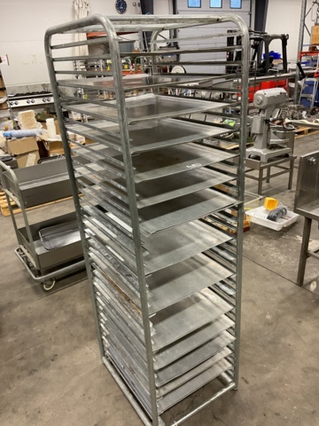 Scaffolding with bakery/Pizza trays - PS Auction - We value the future ...
