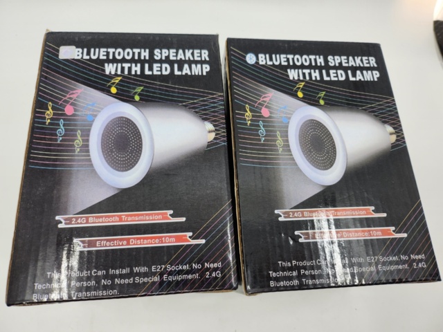 2 lamps with BT speakers, E27 - Shipping included - PS Auction - We ...