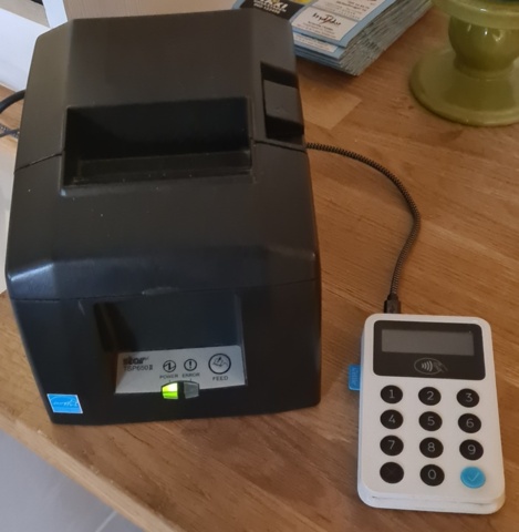Label printer Brother Label Printer QL-700, receipt printer Star, card ...