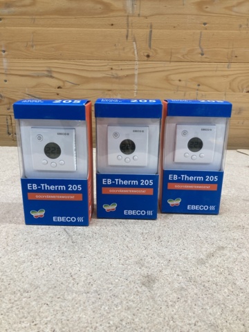 3 Ebeco EB-Therm 205 floor heating meter thermostats - PS Auction - We ...