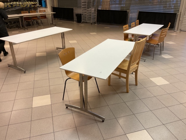 10 white tables & 16 chairs - PS Auction - We value the future ...