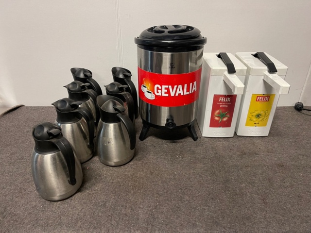 Termosar 7 st samt 1 st 5-liters tag självtermos med kran. dispenser ...