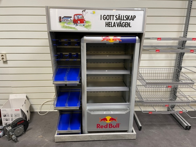 Red Bull Cooler With Side Rack For Snacks - PS Auction - We value the ...