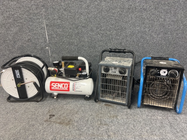 Compressor with compressed air winding and heating fans Senco AC4504 ...