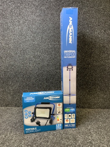 Construction spotlight Ansmann Luminary Base 30 W with associated stand ...