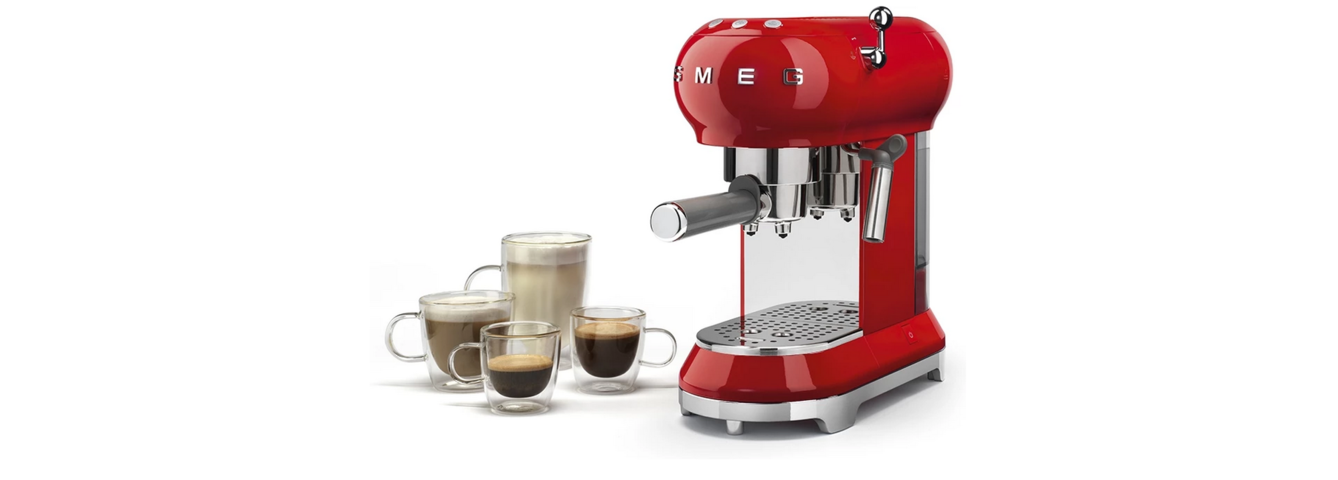 Espresso machine Smeg ECF01RDEU - Red - PS Auction - We value the ...