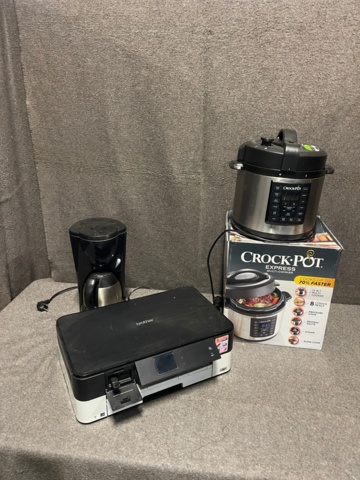 Crock-Pot, coffee maker and brother printer - PS Auction - We value the ...