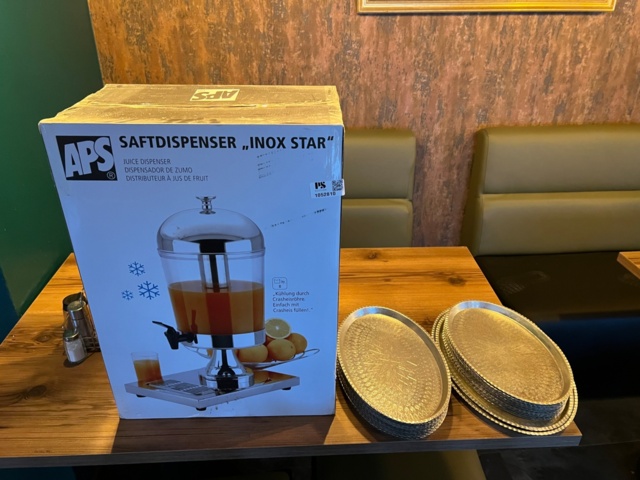 Juice dispenser APS Inox Star & Serving trays - PS Auction - We value ...