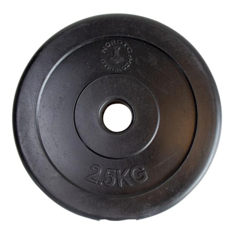 2 pcs. Weighing discs in plastic & cement 2.5 kg (30 mm) - PS Auction ...