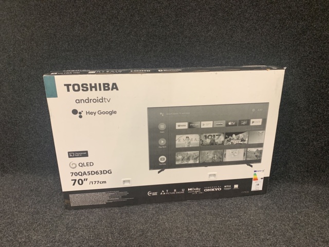 70" 4K UHD QLED Android™ Smart-TV med inbyggd Chromecast Toshiba 70QA5D63DG - Auktioner online ...