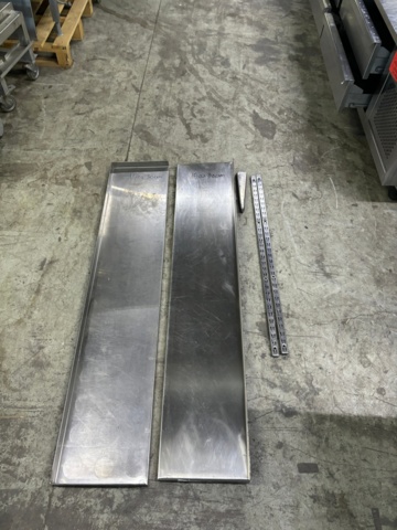 Stainless steel shelves 2 pcs 150x30 cm incl rails and brackets - PS ...