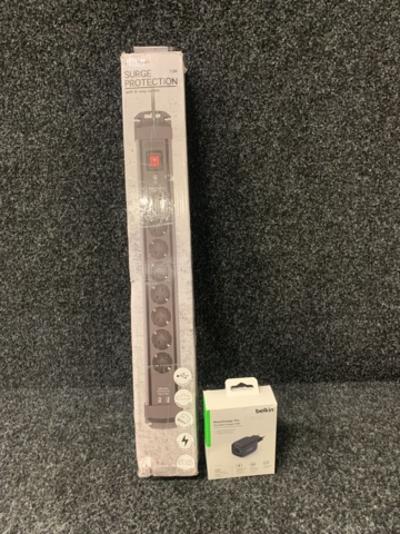 Junction box with 8 power outlets and two USB ports & 45W GaN charger ...