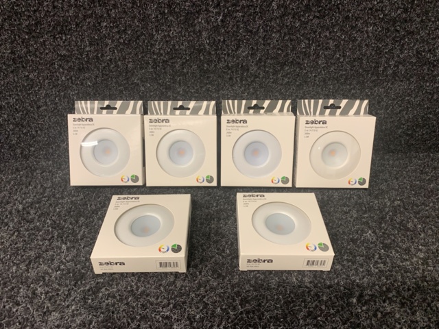 6 pcs. Downlight Device box DC 3.5W LED, Zebra - PS Auction - We value ...