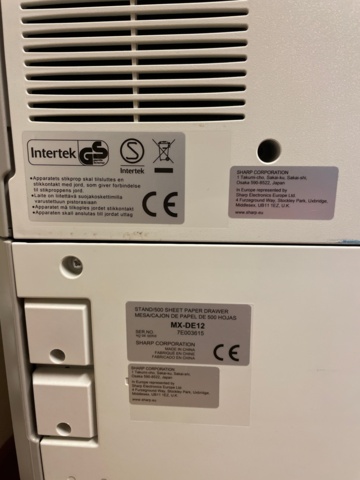 Multiskrivare - Sharp MX-DE12 - Auktioner online - Nätauktioner ...