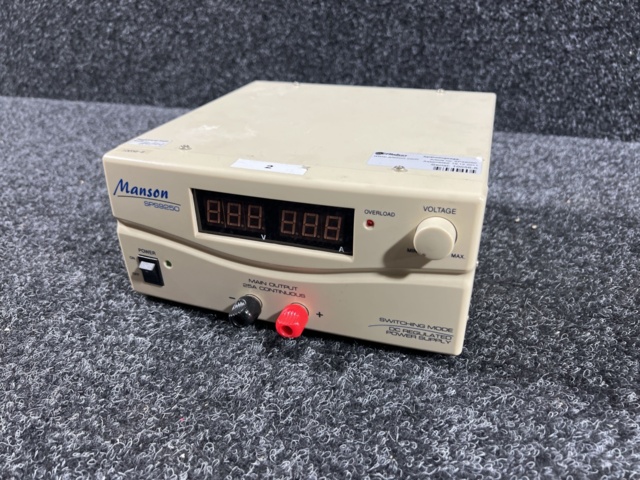 Laboratory power supply unit Manson SPS 9250 - PS Auction - We value ...