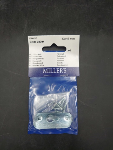 60 pcs 4-pack hanging sheet metal, 13x46 mm - Shipping included - PS ...