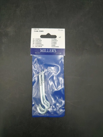 50 pcs 2-pack Millers lamp hook, 75 mm - Shipping included - PS Auction ...
