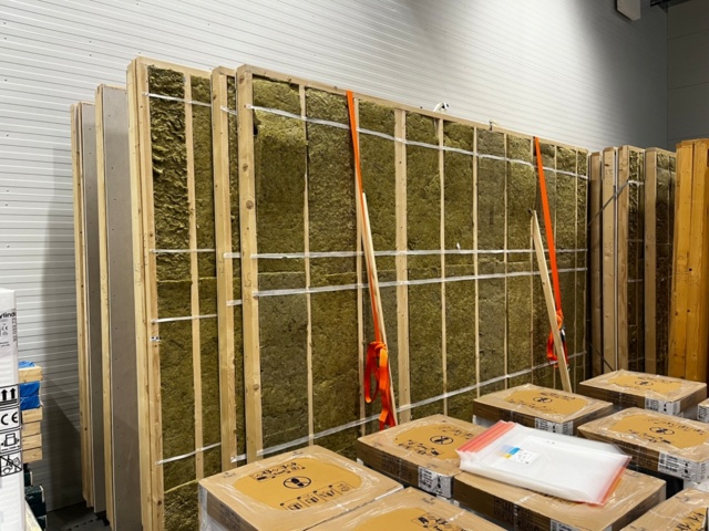 16 wall elements/inner walls, insulated and chipboard/plaster - PS ...