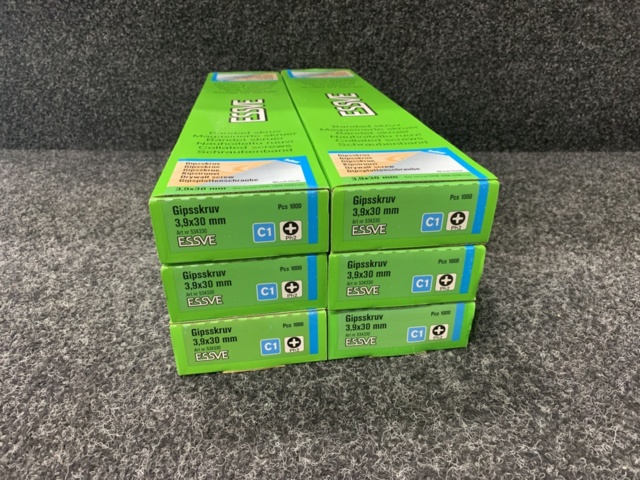 6 packs Banded gypsum screw 3.9x30 mm, Essve - PS Auction - We value ...