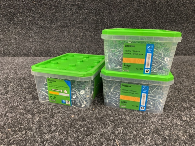 3 Packs plaster screw 3.9x30 mm, Essve - PS Auction - We value the ...