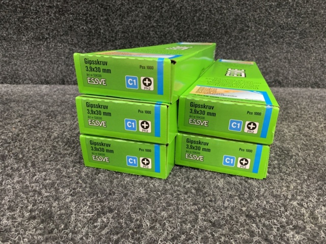 5 pcs Packs banded gypsum screw 3.9x30 mm, Essve - PS Auction - We ...