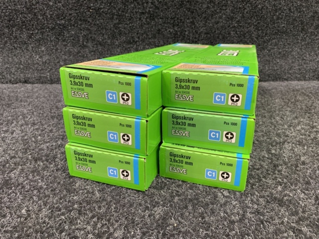 6 packs Banded gypsum screw 3.9x30 mm, Essve - PS Auction - We value ...