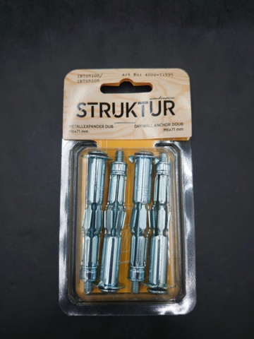 20 pcs 4-pack Structure metal expander, M6x71 mm - Shipping included ...