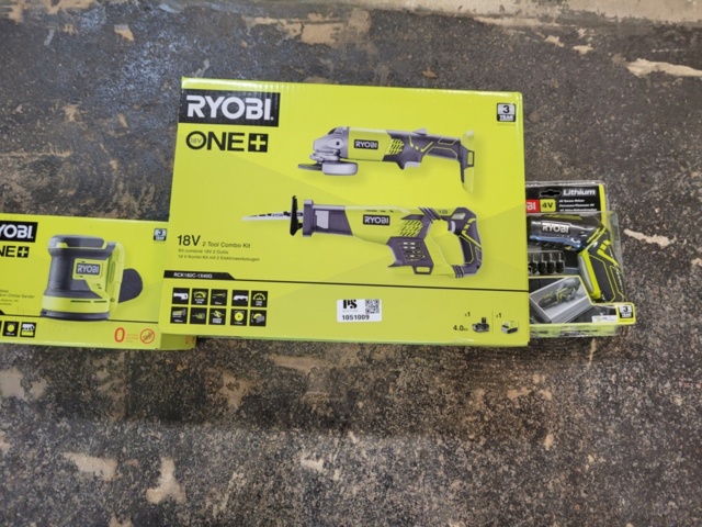 Ryobi (Hand grinder+Tiger saw+Angle grinder+4V Chisel) - PS Auction ...