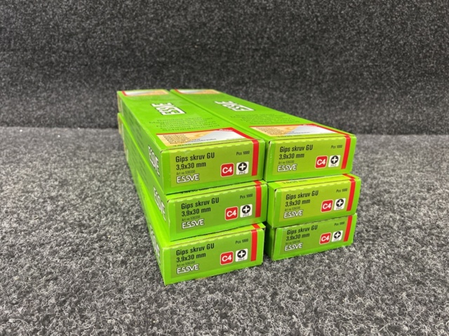6 packs of banded plaster screws GU 3.9x30 mm. Essve - PS Auction - We ...